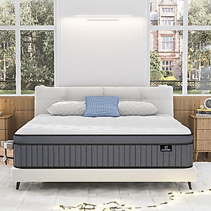 EEN EEN SLEEP Full Size Mattress - Upgrade Strengthen - 12 Inch Hybrid Full Mattress in a Box, Mattress Full Size with Memory Foam and Independent Pocket Springs, Strong Edge Support, Medium