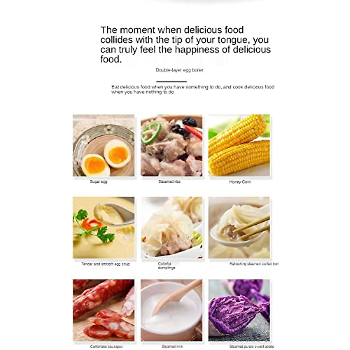 YANPHCE Double structured egg steamer Electric Egg Boiler Cooker Hard Boiled Egg Cooker (Yellow)