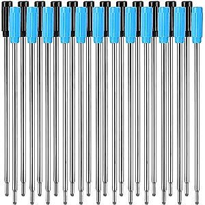Jovitec 24 Pieces Replaceable Ballpoint Pen Refills Smooth Writing 4.5 Inch (11.6 cm) and 1 mm Medium Tip (Black and Blue)