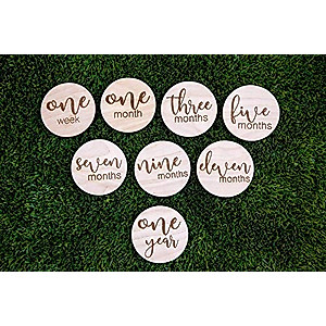Baby Milestone Wood Circles