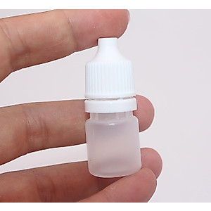 Elandy 50PCS 2ml Portable Empty Squeezable Dropper Bottle-Plastic Eye Liquid Dropper Sample Storage Containers With Orfice Reducer(Bottle+Tip cap+cap)