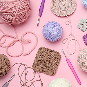 Crochet Hooks 2.0mm 2.5mm 3.0mm Crochet Needles QLRFFLJOY 3 pcs Crochet Hook Set DIY Yarn Weaving Tools for Knitting Gloves, Shoes, Bags, Hats, Socks, Scarf