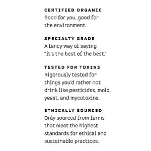 Kion Organic Ground Coffee, Tested for Toxins, Ethically Sourced, Rich, Bold, and Smooth, Medium Roast 12 Oz (1 Pack)