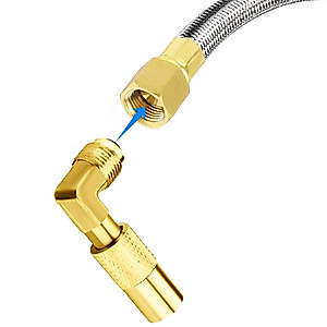 MOFLAME 6FT Stainless Braided Propane Hose and Blackstone Grill Regulator Adapter for Blackstone 17inch and 22inch Table Top Griddle Connect to 5-20Lb Propane Tank