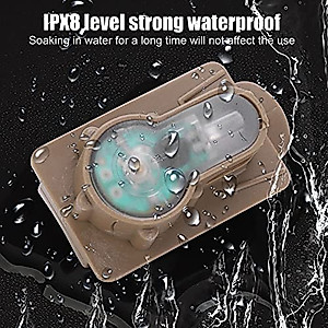 Safety Clip Lamp, Stable Waistband Clip Light Long Service Life Waterproof Nylon Material Wide Applicability for Movie Props(White Light on mud Bottom)