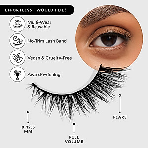 Velour Effortless Lash Kit, Lash Applicator & Eyelash Glue Bundle, Reusable 25+ Times, Natural False Eyelashes, No Trim Strip Eyelashes, Fluffy & Lightweight Fake Lashes, All Eye Shapes