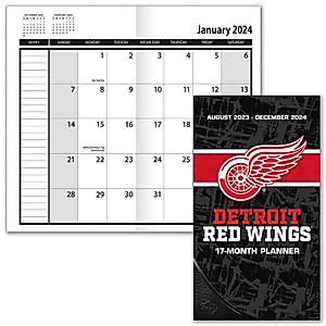 Turner Licensing, Detroit Red Wings 17 Month 2024 Pocket Planner