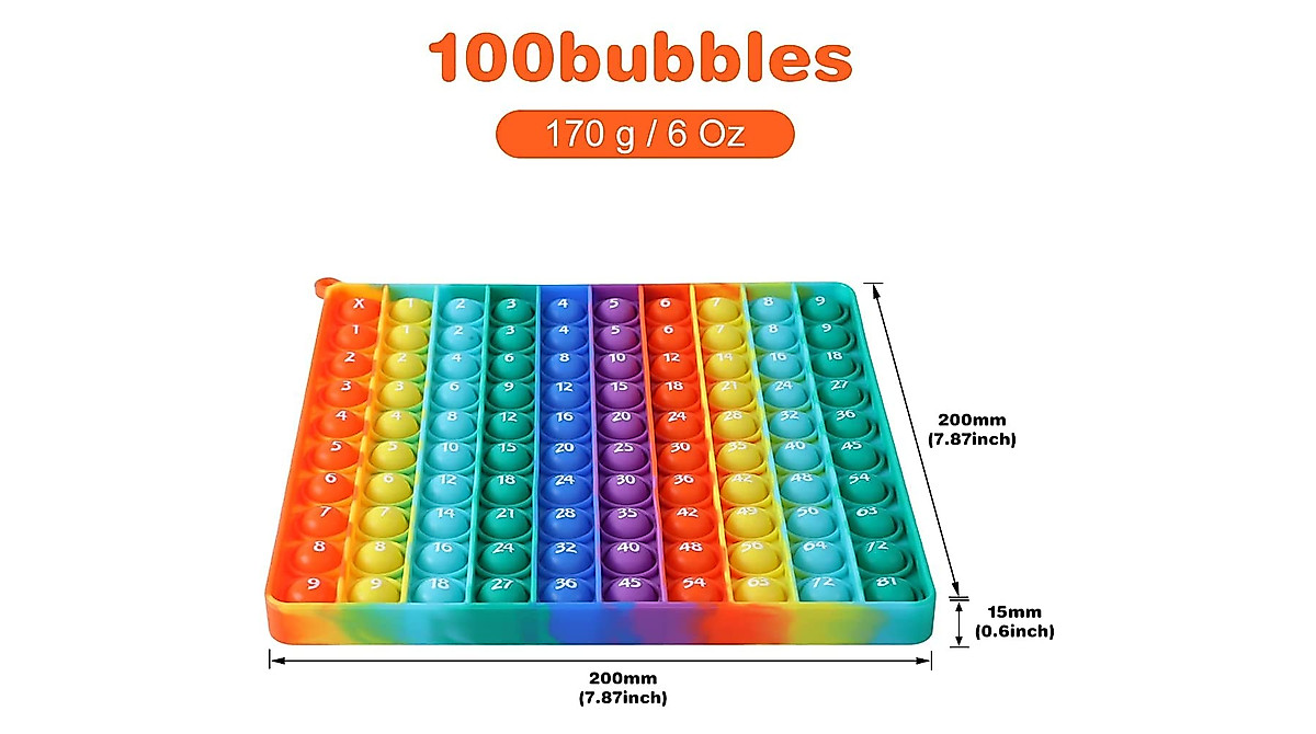DK-SIMINA Rainbow Pop Bubble Math Learning Toy