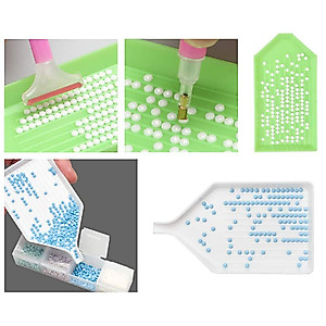 64 Grid Plastic Storage Box,Container Storage Clear Plastic Jewelry Organizer Box for DIY 5D Diamond Painting Tools Kit Art Embroidery Projects Display Collection with Adjustable Dividers -72 Pieces Free Letter Stickers