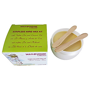 Wax at Home Microwavable White Tea Cream Stripless Wax Kit 8.45 Ounces by Wax Necessities Waxness