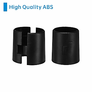 Jamiikury 12 Pack Wire Shelf Clips, Black Shelf Lock Clips for 1-1/2 Inch Post Shelving, Plastic Shelving Sleeves Replacements for Wire Shelving System (6 Pairs, Black)