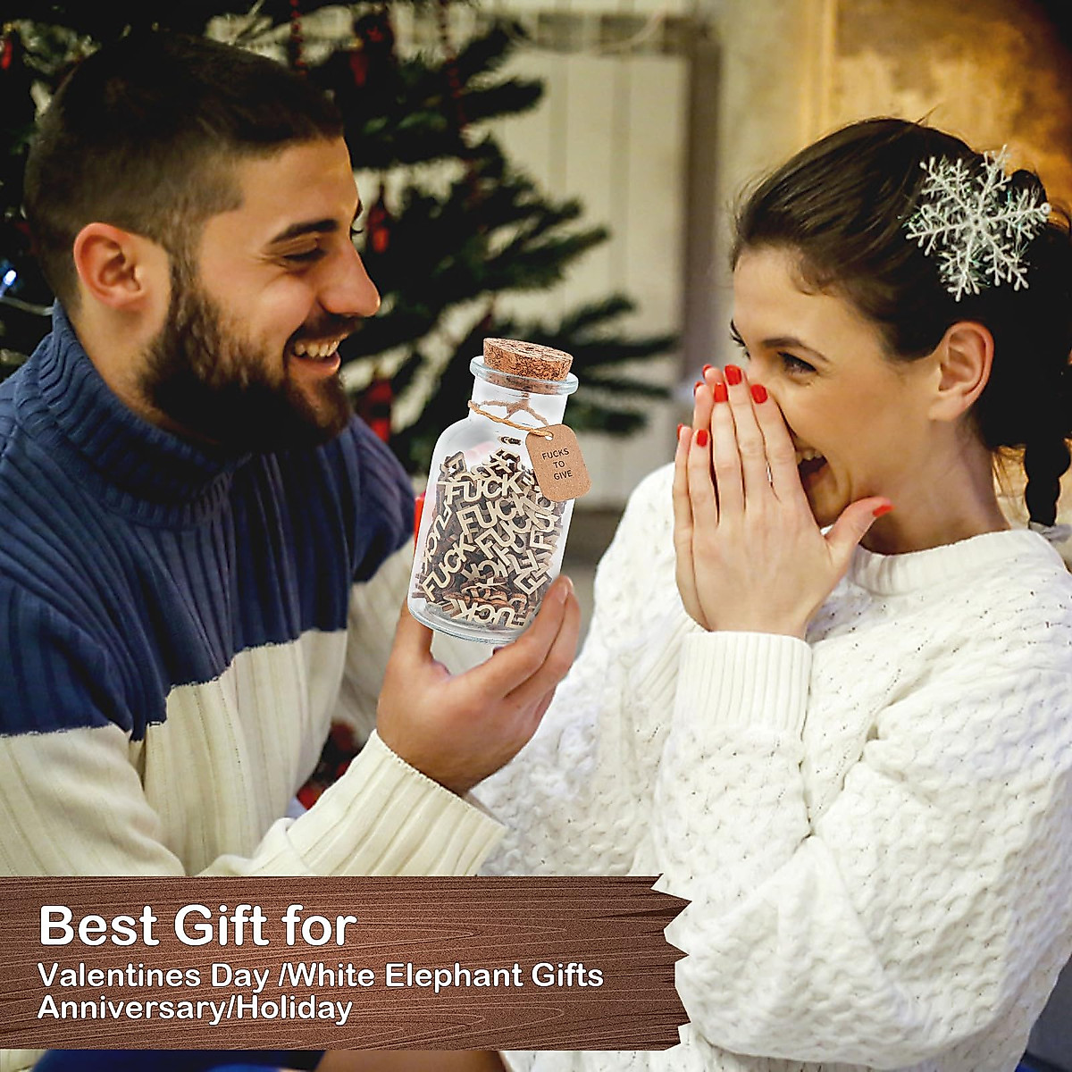 Fucks in a Jar(7oz),Fucks to Give Funny Gift Gag Gift Birthday Gift Christmas Gift；Fuck Bad Mood Vent Spoof Gifts for Friend,Anniversaries Valentines Day. (FUCK in a Jar)