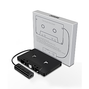 Car Audio Bluetooth Wireless Cassette Receiver, Bluetooth 5.0 Car Audio Stereo Cassette Vehicle Tape Converter Cassette Work While Charging Support TF Card