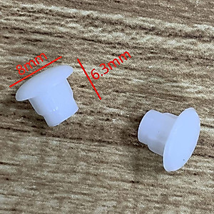Tegg Screw Caps Cover 100PCS 5mm(3/16Inch) Flush Type White Plastic Panel Hole Plugs Button Tops for Cabinet Cupboard Shelf Furniture