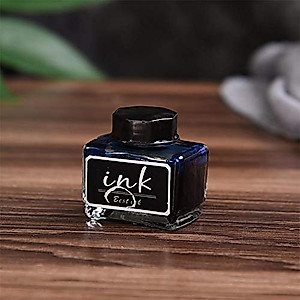 Omabeta Calligraphy Feather Quill Dip Pen Set Quill Dip Pen Feather Fountain Pen for Someone Special(Grey)