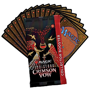Magic: The Gathering Innistrad: Crimson Vow Collector Booster Box | 12 Packs + 2 Dracula Box Toppers (182 Magic Cards)