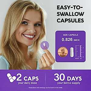 Biotin | Collagen | Keratin | Hyaluronic Acid - Hair Growth Support Supplement | Skin & Nails Beauty Complex 25000 mcg - B1 | B2 | B3 | B6 | B7 - Made in USA - For Women & Men | 60 Capsules