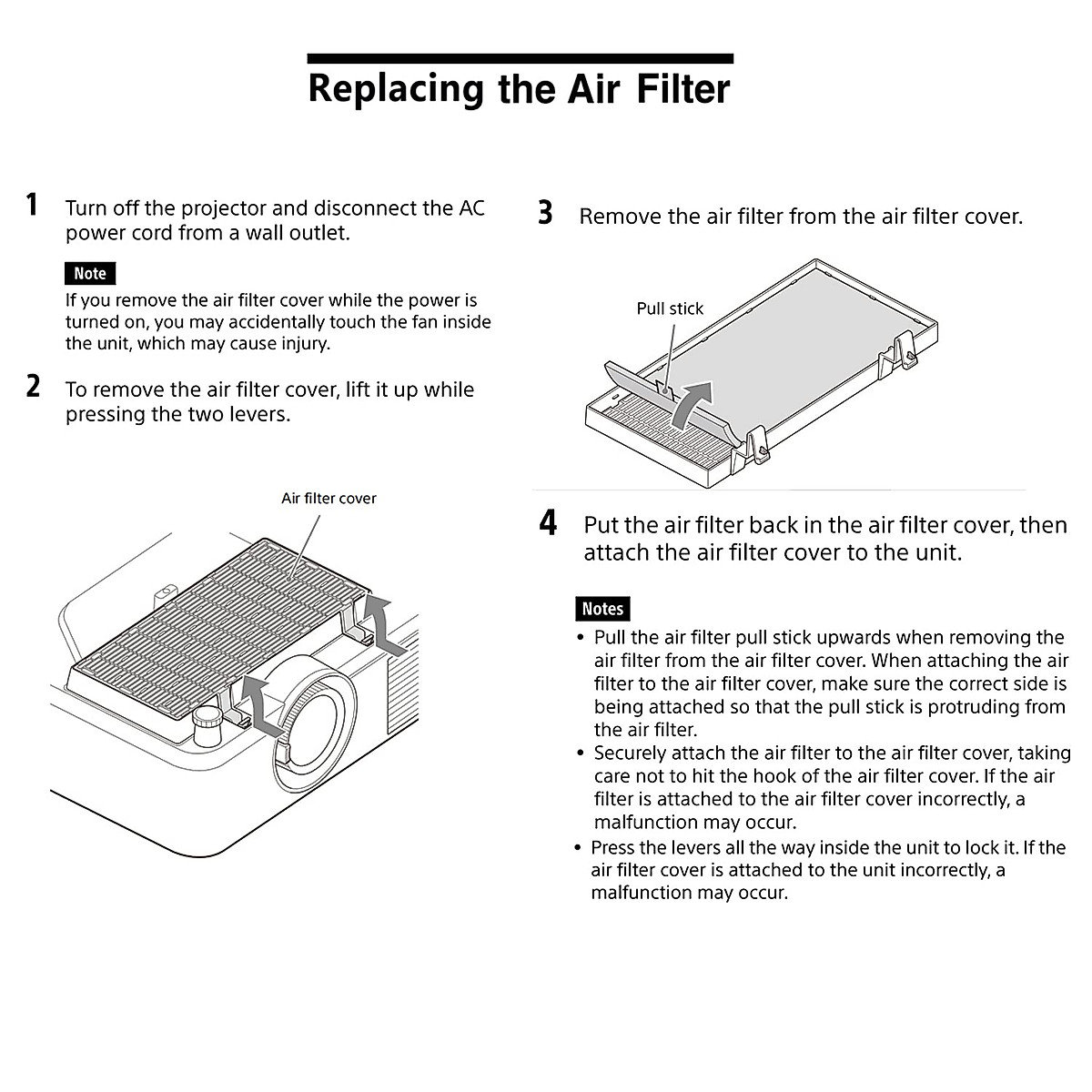 Khotilong Replacement Filter for Sony VPL-PHZ50,VPL-PHZ60 Projector.