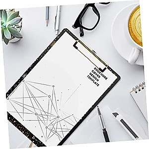 3pcs Pattern Clip Practical Exam Size for Fashion Office Low Portable Conference Teacher File Paper Decorative Storage A Letter Writing Holder Clipboard Profile Board