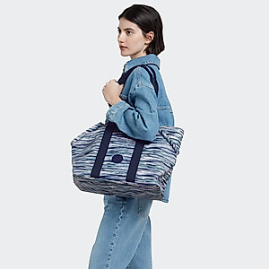 Kipling Art M Pet Tote Bag Brushed Stripes Brush Stripes