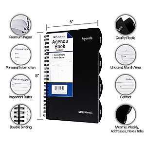 PlanAhead - Weekly & Monthly Undated Life Planner to Increase Productivity, Time Management and Hit Your Goals - Organizer Notebook & Productivity Journal, Start Any time, A5 Size, Last 1 Year, Black