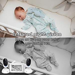 Motorola Bliss54-2 Video Baby Monitor – 4.3” LCD Color Screen Display, Two Wireless Cameras, Remote Pan Scan, 2-Way Talk, Night Vision, Pre-Loaded Lullabies