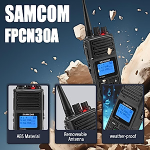 SAMCOM Walkie Talkies Rechargeable Long Range Two-Way Radios with Earpieces,SAMCOM 2-Way Radios UHF Handheld Transceiver Walky Talky with 1500 Li-ion Battery and Charger（1 Pack）