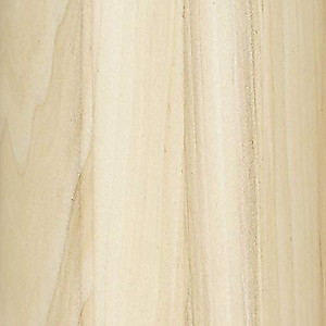 Amazon Brand – Rivet Scandinavian Style Wood Table Lamp with Metal Base, LED Bulb and Shade Included, 17.5"H, Blonde / Satin Brass