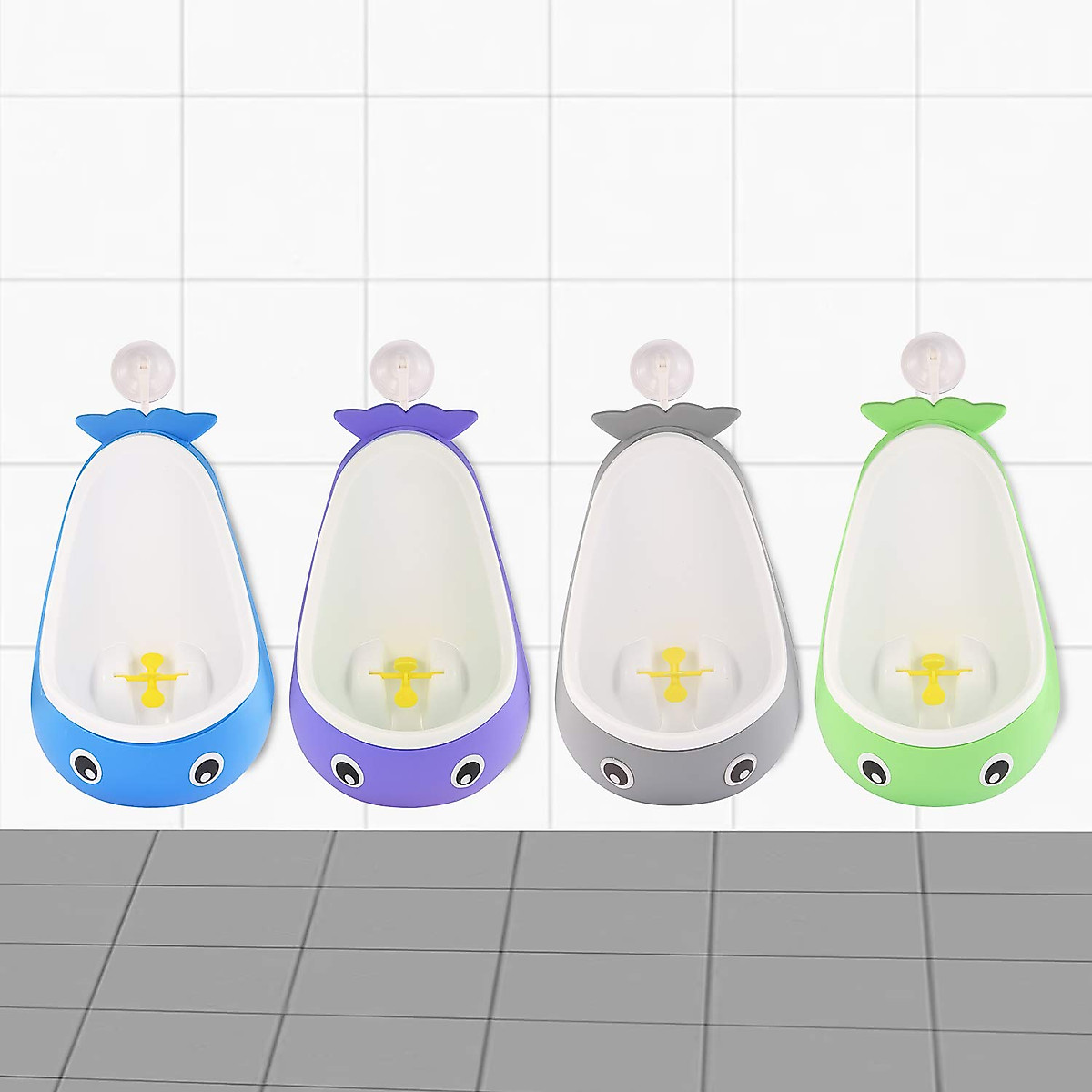 Whale Potty Training Urinal for Boys Urinal Pee Trainer，Toddler Toilet with Aiming Target - Gray