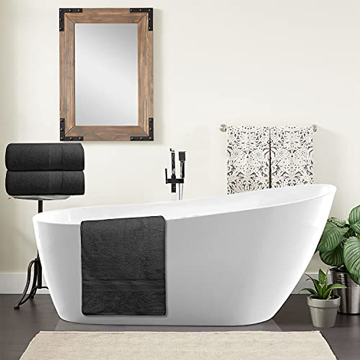 Softolle 100% Cotton Luxury Bath Sheets - 600 GSM Cotton Towels for Bathroom - Set of 2 Bath Sheets - Eco-Friendly, Super Soft, Highly Absorbent - Oeko-Tex Certified - 35" x 70" Inches (Grey)