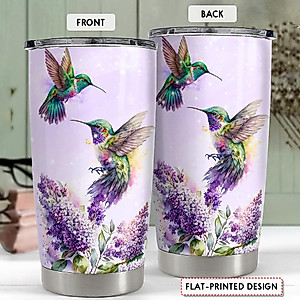 SANDJEST Hummingbird Tumbler 20oz Humingbird Gifts for Women Girl Stainless Steel Insulated Tumblers Coffee Travel Mug Cup Gift for Birthday Christmas