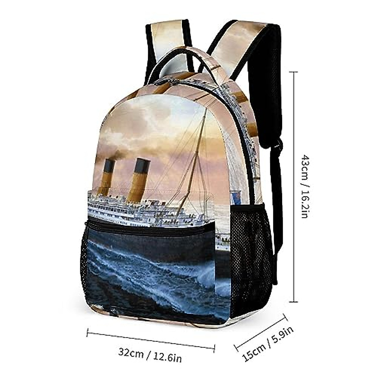 Retro Titanic Famous Old Historic Travel Laptop Backpack Durable Computer Bag Daypack for Men Women