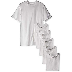 Hanes Ultimate Men's 5-Pack Tagless ComfortSoft Crewneck T-Shirt, White, Large