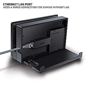 Bionik Giganet Adapter USB 3.0 to Wired Ethernet: Compatible with Nintendo Switch, Fully Hidden In-Dock Size, Gigabit 10/100/1000 LAN Port, High Airflow Grill Pattern