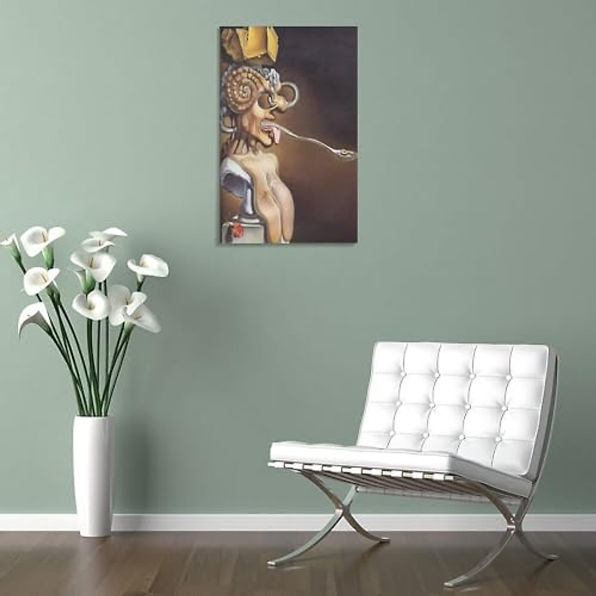 Salvador Dali Painting Art Poster Portrait of Picasso Wall Art Poster Scroll Canvas Painting Picture Living Room Decor Home Framed/Unframed 16x24inch(40x60cm)