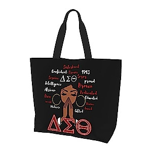 Women Reusable Tote Bag Shoulder Bag Sorority Gift For Women Men Travel Bag Reusable Grocery Bags Foldable Shopping Bag