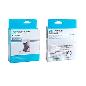 DonJoy DA161AV01-PNK-S Elastic Ankle for Sprain, Strain, Swelling, Arthritis, Easy to Apply Elastic Stretch Fabric with Open-Heel Design, Pink, Fits Left or Right, Small, 7.75", 8.5"