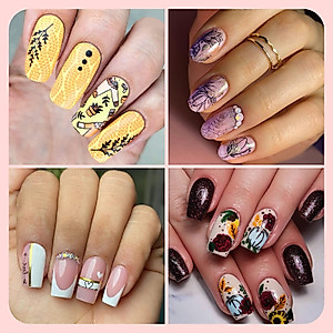 French Nail Stamper - BTArtbox French Tip Nail Tools with Nail Scraper and Replaceable Stamper Head, 100-Time Using Silicone Nail Stamper Kit for Gel Nail Polish DIY Nail Art Tools for Christmas