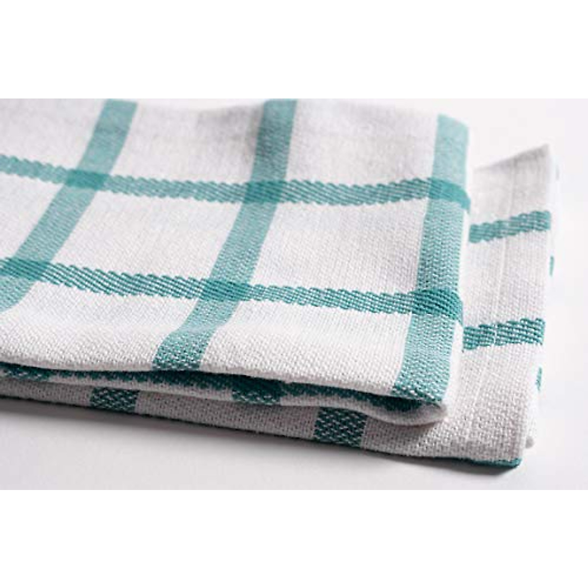 KAF Home Mixed Flat & Terry Kitchen Towels | Set of 6 18 x 28 Inches | 4 Flat Weave Towels for Cooking and Drying Dishes and 2 Terry Towels, for House Cleaning and Tackling Messes and Spills (Teal)