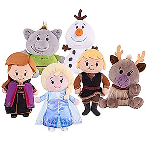 Disney Frozen 2 Stylized Plush Collector Set, Includes Anna, Elsa, Kristoff, Olaf, Sven, and Troll, Kids Toys for Ages 3 Up by Just Play