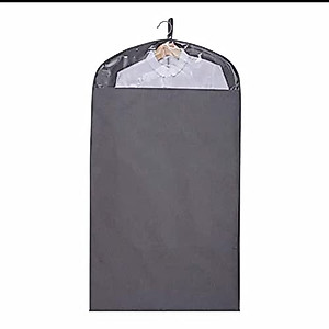 XBWEI Clothes Cover Dust Bag Garment Bag Protector Coat Dress Suit Case Cover Wardrobe Hanging Clothing Storage (Color : Dark Gray, Size : 58x88cm)