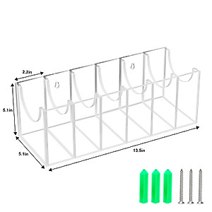 GTI Belt Organizer, Acrylic 6 Compartments Belt Organizer for Closet and Drawer, Display Case for Tie,Bow Tie and Belt,Clear Belt Storage Container Holder for Men Women