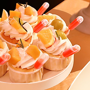 Teenitor Cupcake Pipettes, 60Pcs 4ml Alcohol Infuser Plastic Pipettes Dropper Squeeze Dropper Disposable Mini Flavor Liquor Infuser for Chocolate Strawberries Cupcakes