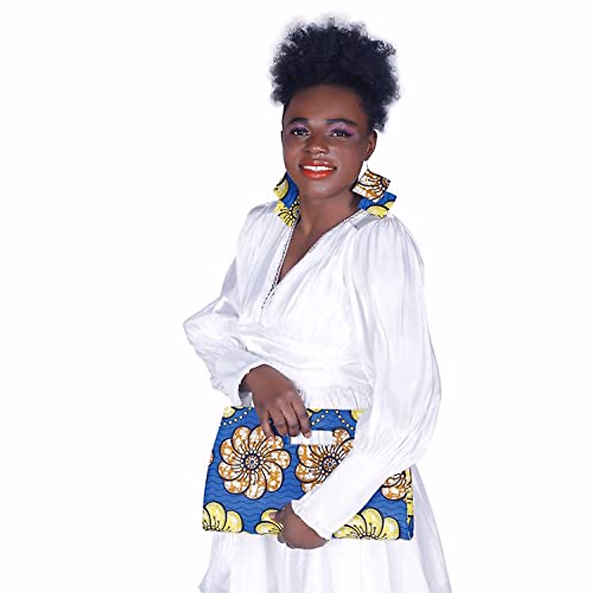 VeritableWax Womens Ankara Print Clutch Multi-Colored Africa Purse African Handbag, Ankara Fabric, African Print Clutch