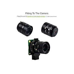 Waveshare Industrial Wide Angle Lens with 6mm Focal Length 63° Field Angle and CS-Mount Compatible with Raspberry Pi HQ Camera