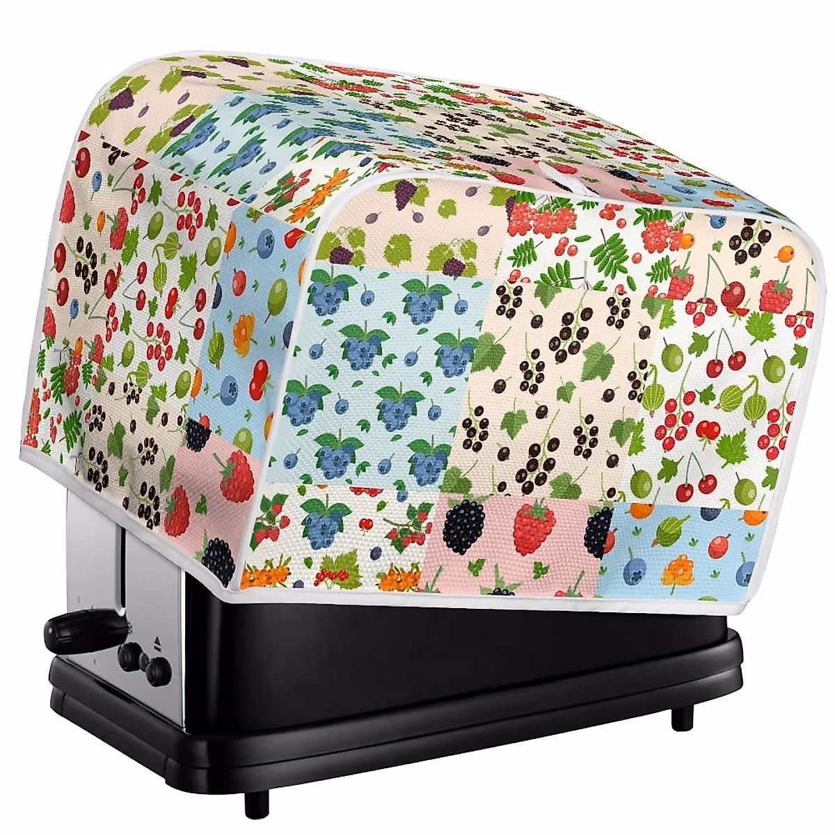 FOR U DESIGNS Toaster Dust Cover 2 Slice Bread Maker Cover Fruit Pattern Toasters Covers Washable Stain Resistant Kitchen Small Appliance Cover