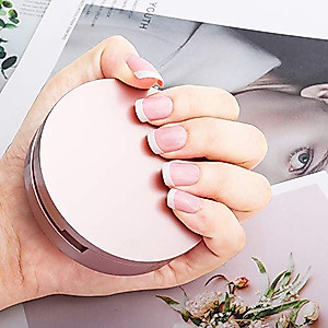 Yokilly Natural French Acrylic False Nails Kit Including 12 Different Size Short Press on False Nails,Pink White Nails Tips Sets with Nail Glue Stickers,Files and Stick (120 Pcs)