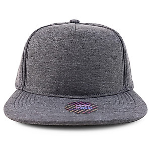 Trendy Apparel Shop XXL Oversize Flatbill Structured Foam Snapback Cap - Grey - 2XL