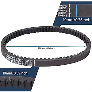 VEYDAMI 3 Pack of KT196 Drive Belt for 30 Series Go Kart Torque Converter Drive Belt Replaces Manco 5959 / Comet 203589