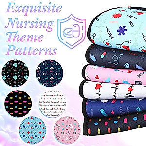 6 Pcs Nurses Appreciation Gifts Reusable Iced Coffee Cup Sleeve Neoprene Insulated Sleeves Tumbler Cup Drinks Sleeve Holder with Handle for Nurse Birthday Graduation Birthday 30 oz Cold Hot Beverages